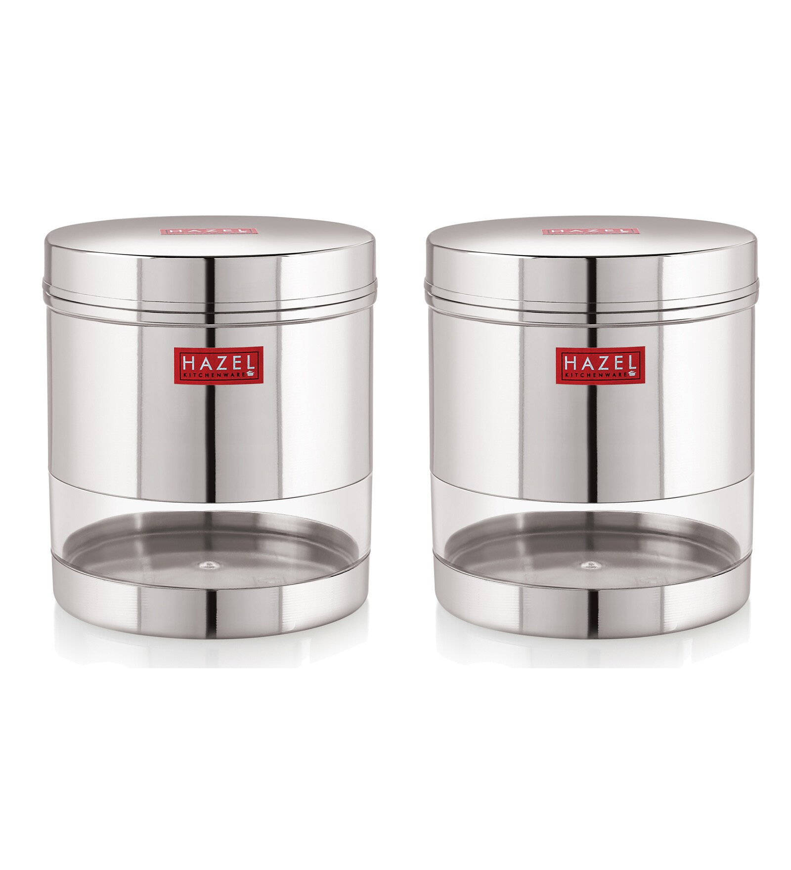 Buy Silver Stainless Steel 400 ml Mouth See Through Storage Container ...