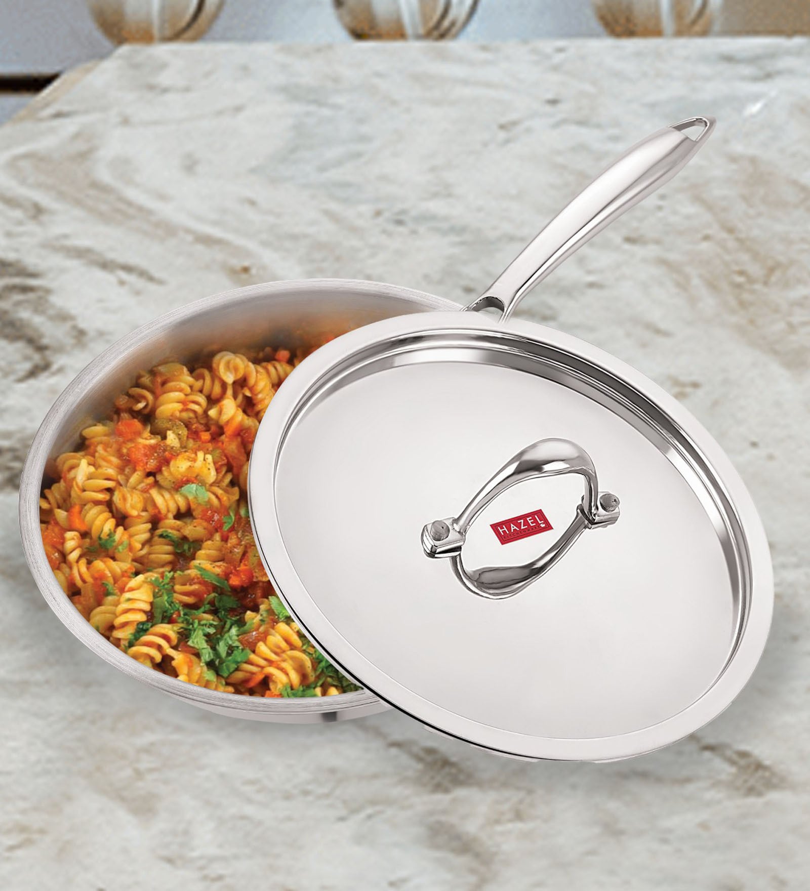 Buy Len Silver Stainless Steel Wok with Lid at 40% OFF by Hazel | Pepperfry