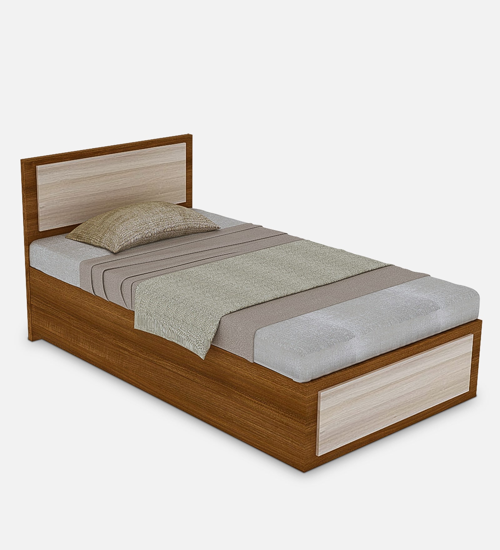 Buy Facile Single Bed In Off White & Natural Finish at 10% OFF by ...