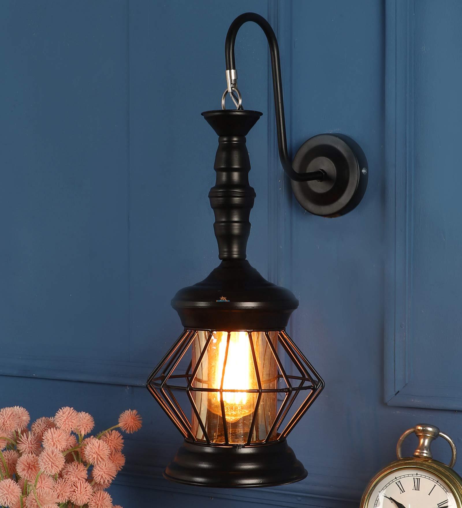 Buy Single Black Wire Iron AT SPL Wall Light by DecorativeRay at 73% ...