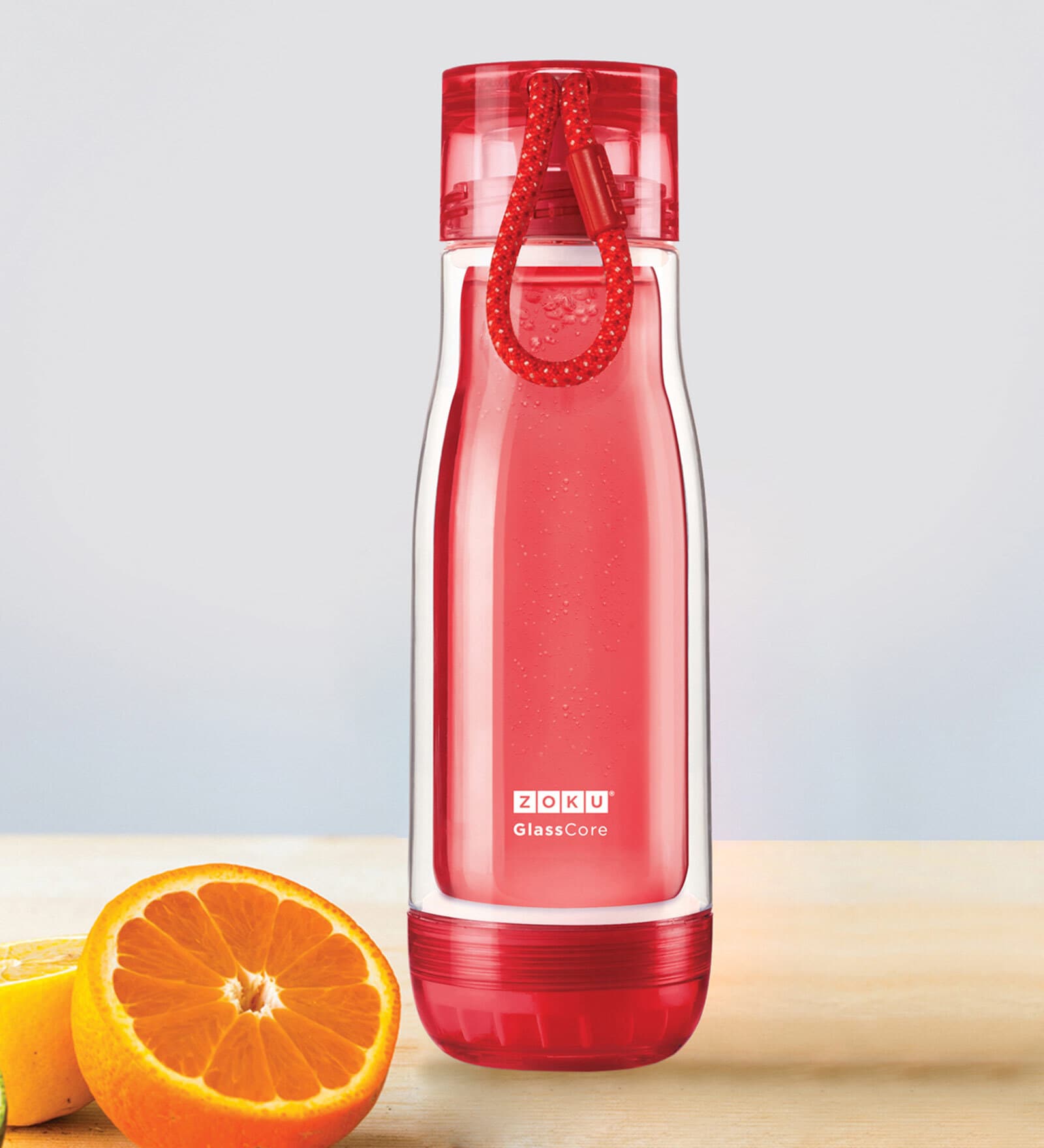Buy Stylish 473ml Red Glass Bottle at 20% OFF by Zoku | Pepperfry