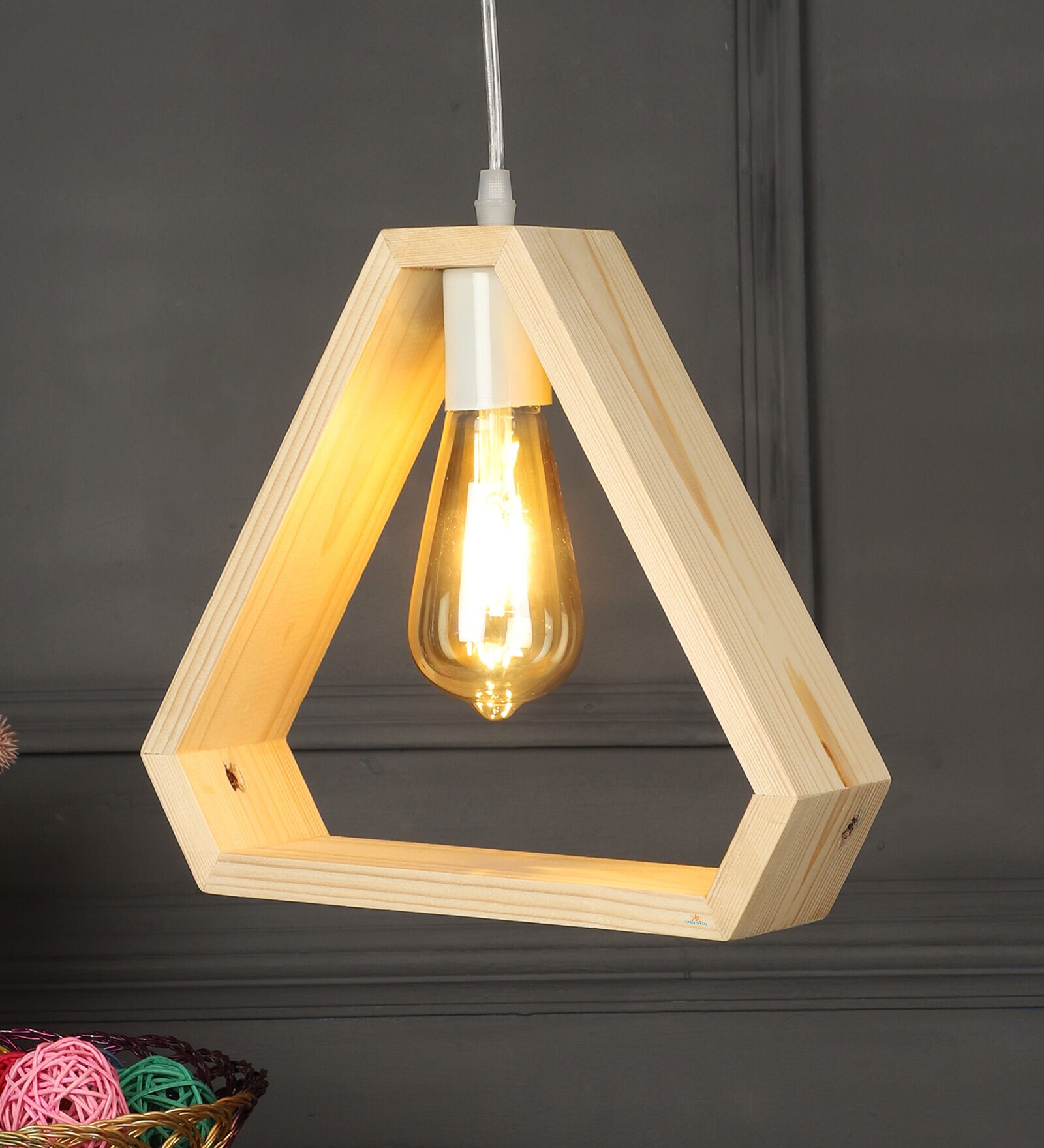 Buy Willard Brown Wood Hanging Light at 62% OFF by DecorativeRay ...