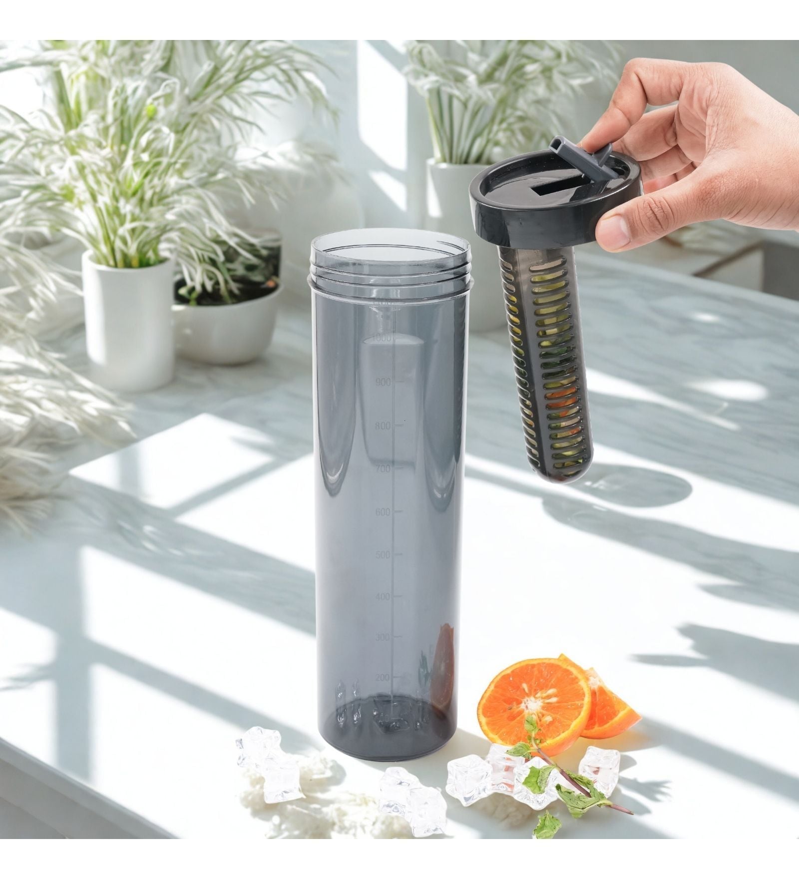 Buy Sipper Infuser Bottle 1100ML (Black) at 20% OFF by Steelo | Pepperfry