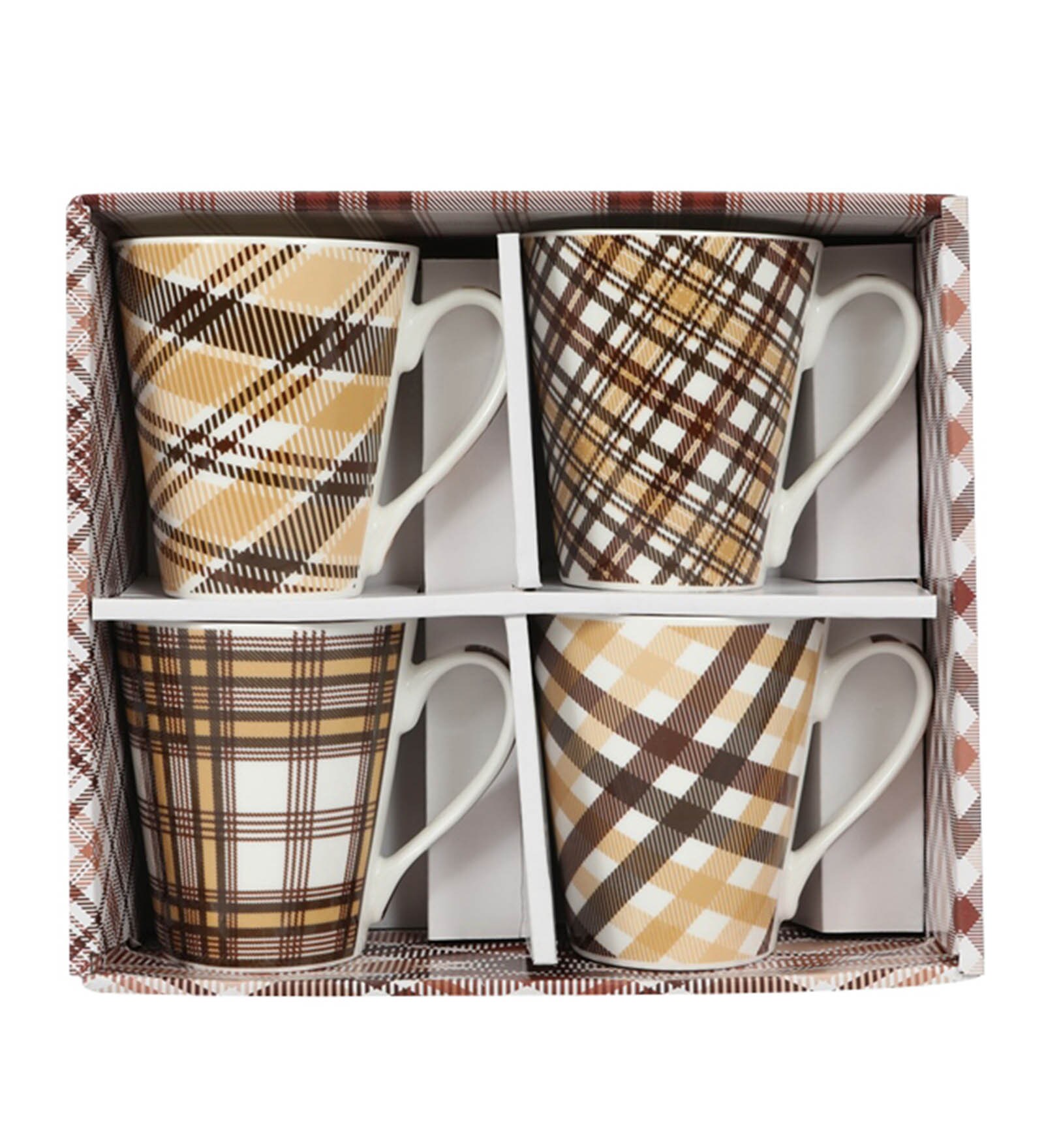 Buy Sivica Krouna Bone China 500 ML Coffee Mugs - Set of 4 Online ...