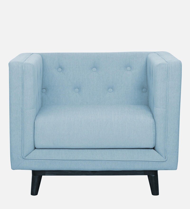 Buy Fermin Fabric 1 Seater Sofa In Ice Blue Colour By Casacraft Online ...