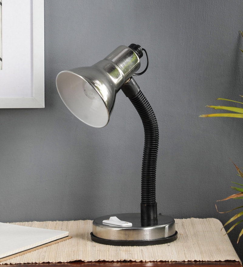 Buy Mylo Silver Study Lamp With Metal Base By BrightDaisy Online - Work ...