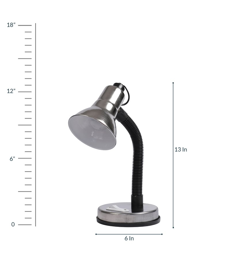 Buy Mylo Silver Study Lamp With Metal Base By BrightDaisy Online - Work ...