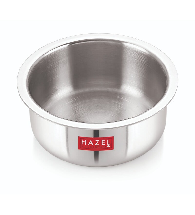 Buy Silver Stainless Steel Induction Base 4.6 Ltrs Cooking Pot by Hazel ...