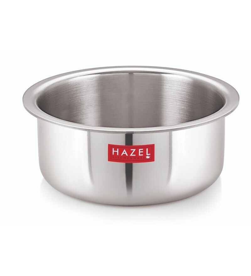 Buy Silver Stainless Steel Induction Base 4.6 Ltrs Cooking Pot by Hazel ...