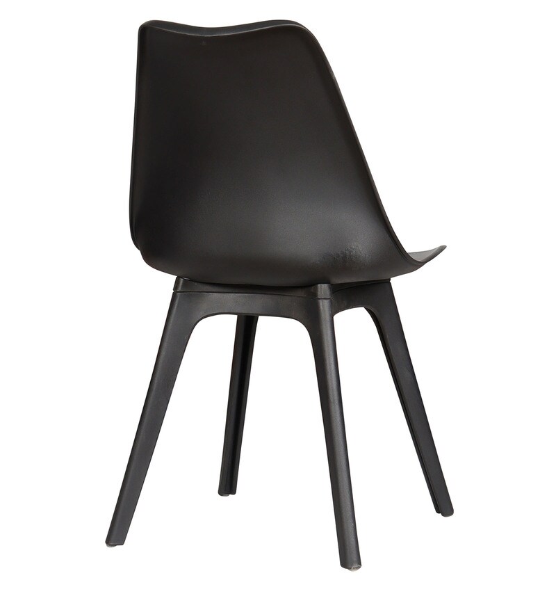 Buy Simson Plastic Iconic Chair in Black Colour by Trevi Furniture ...