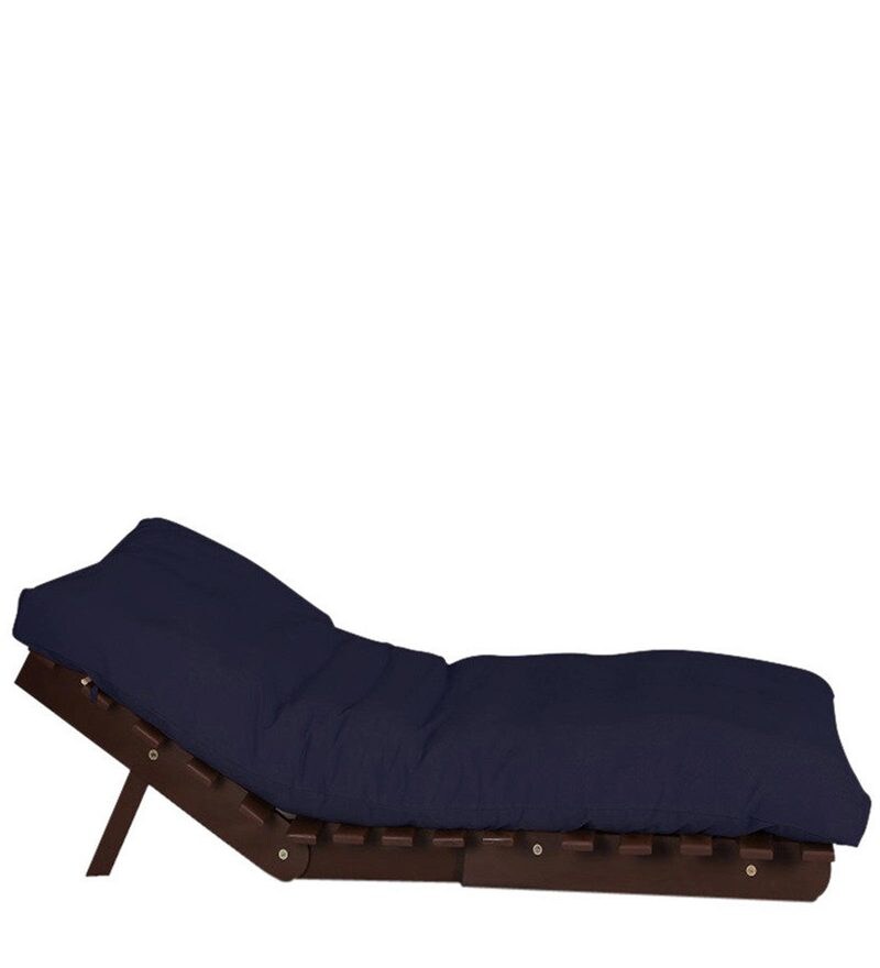 Buy Single Futon with Mattress in Dark Blue Colour by Auspicious Home ...