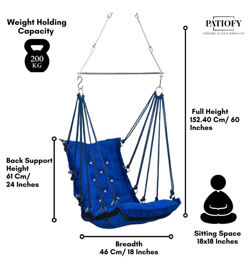 Buy Fabric Swing in Darkblue Colour by Patiofy Online - Swings - Swings ...