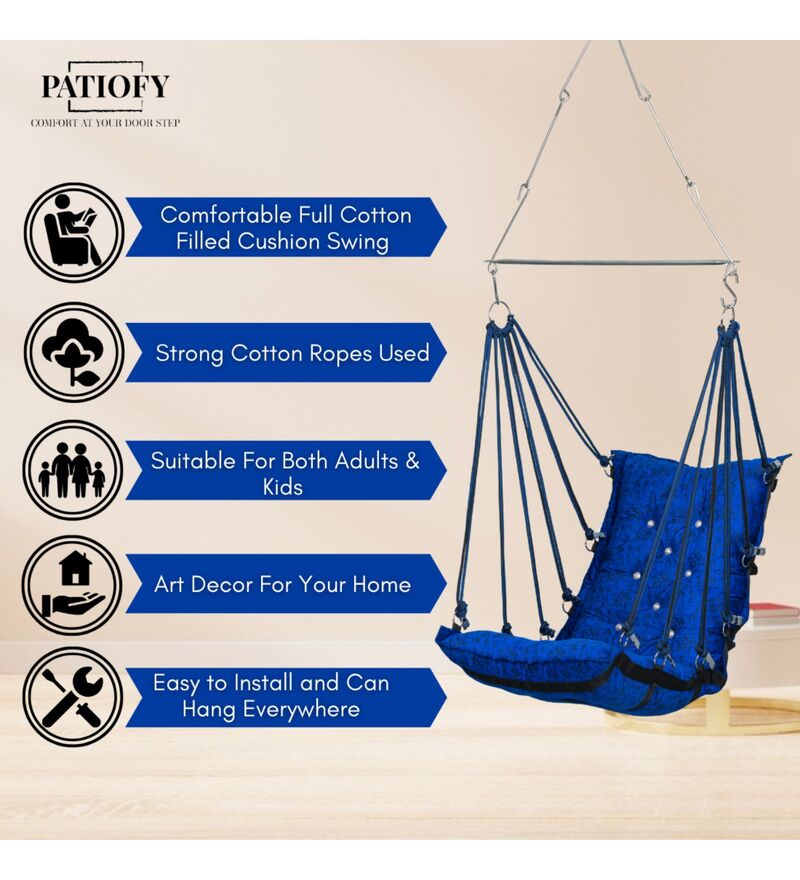 Buy Fabric Swing in Darkblue Colour by Patiofy Online - Swings - Swings ...