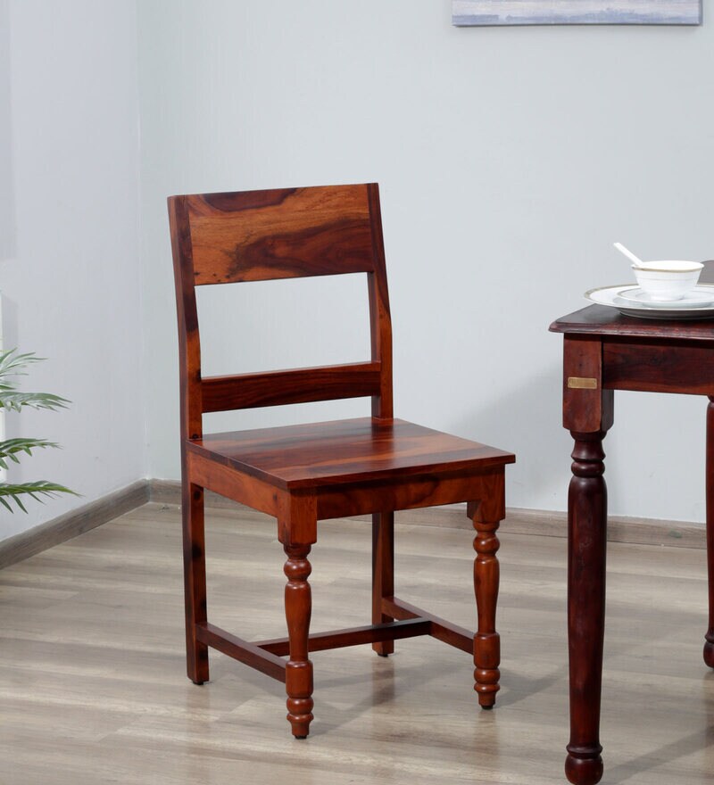 Buy Siramika Sheesham Wood Dining Chair In Honey Oak (Set Of 2) Online ...