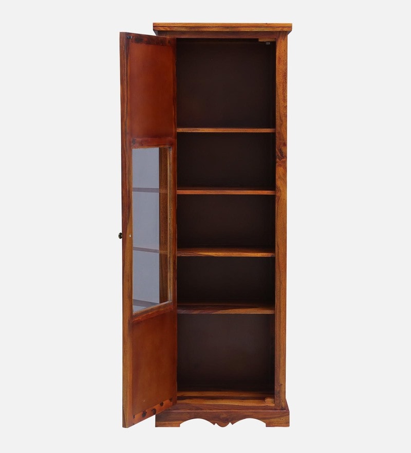 Buy Siramika Sheesham Wood Book Case in Honey Oak Finish Online - Book ...