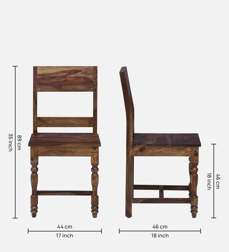 Buy Siramika Sheesham Wood Dining Chair In Provincial Teak Finish (Set ...