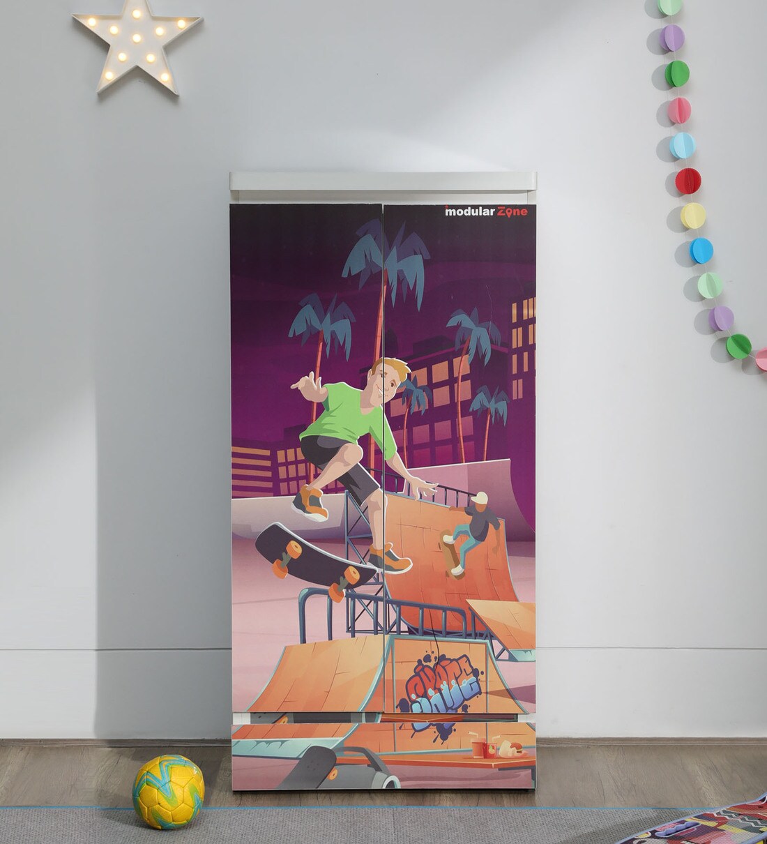 Buy Skater Boy Kids Wardrobe with Drawer at 100% OFF by Modular Zone ...