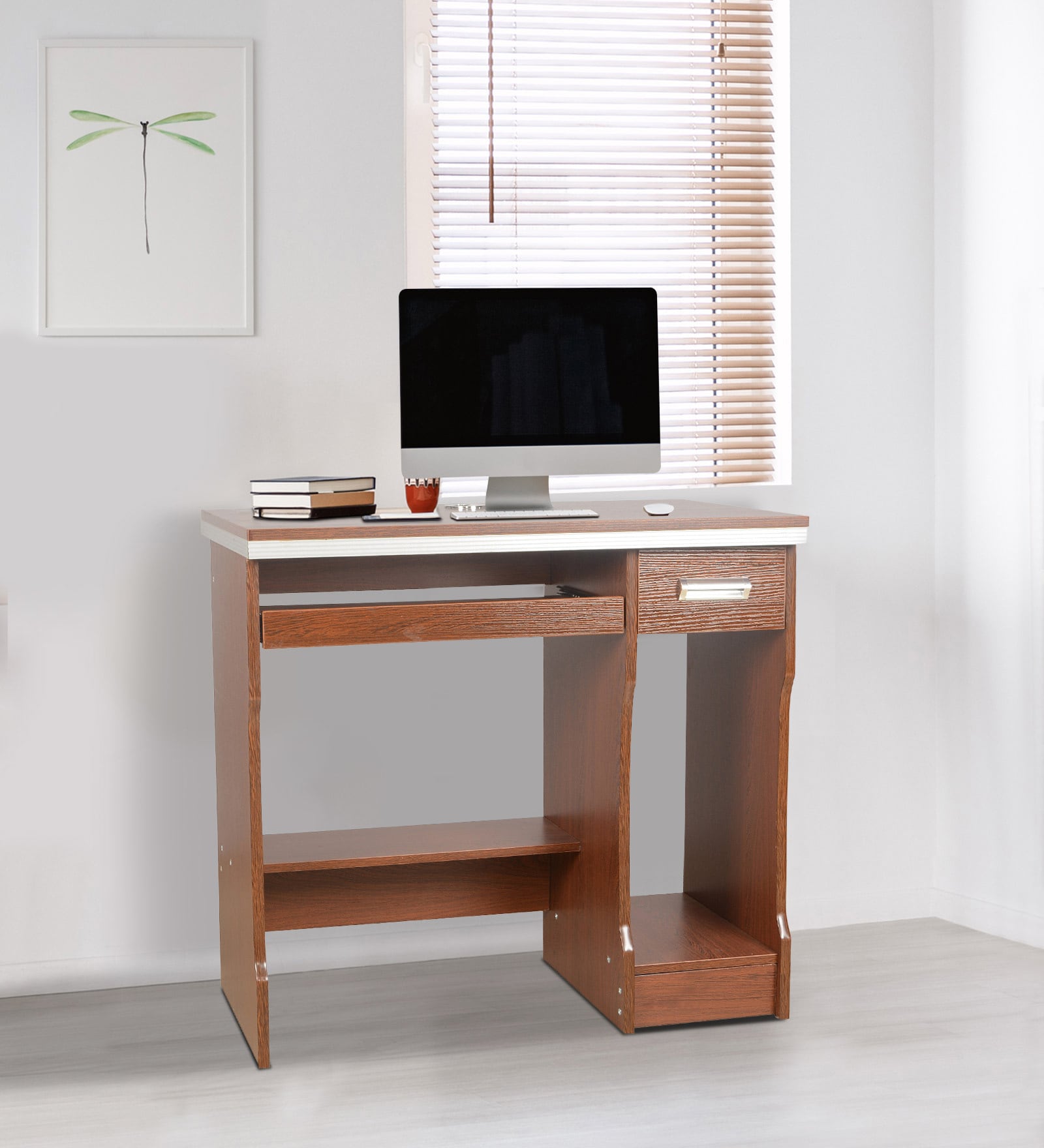 Buy Skyes Computer Table in Beige Colour at 29% OFF by Outkraft | Pepperfry