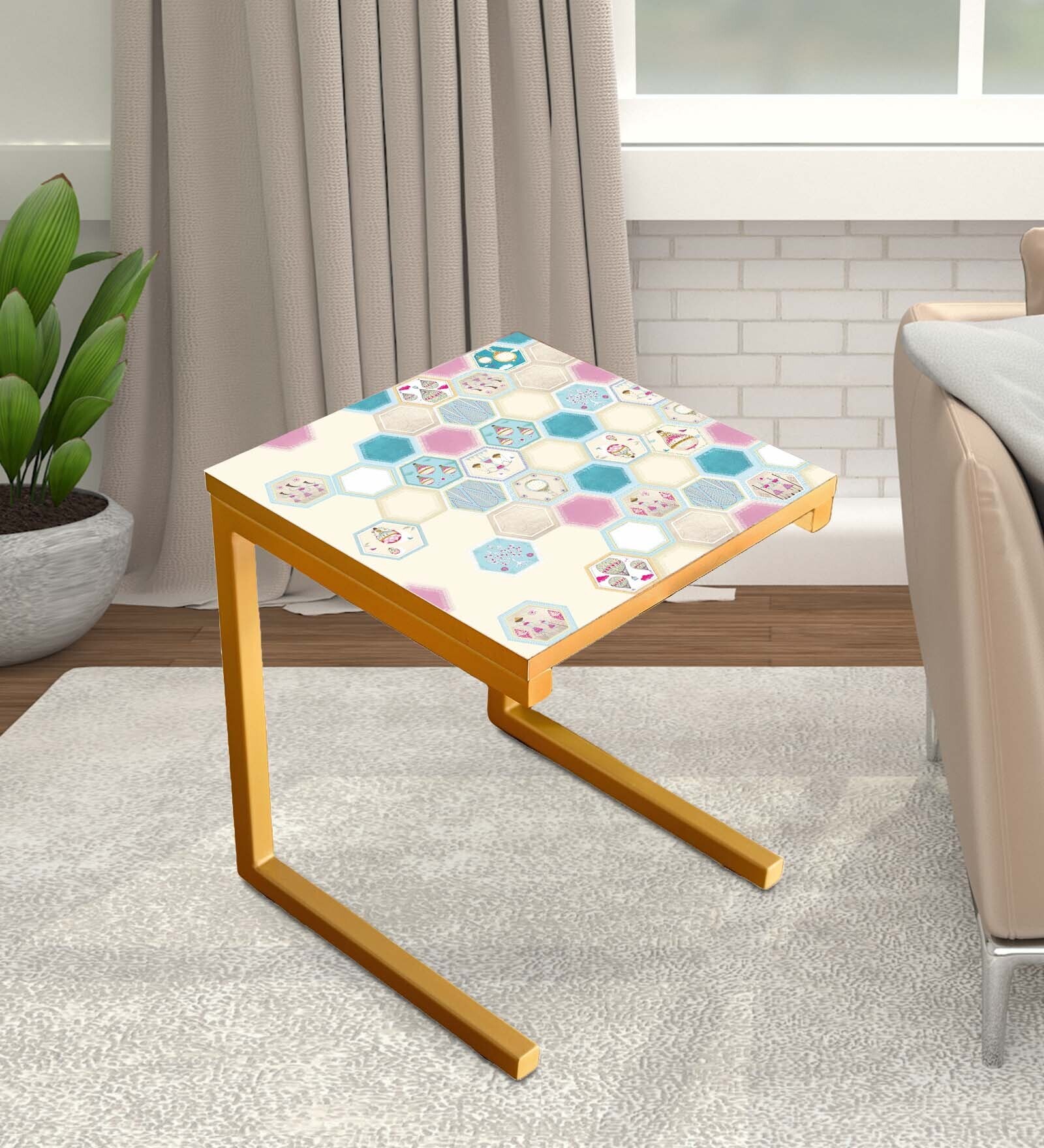 Buy Skyward Journey Metal End Table in Blue Colour at 20% OFF by D ...