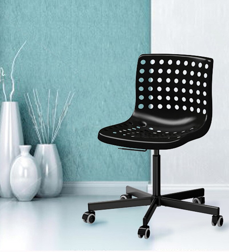 Buy Skalberg Chair in Black Colour by Tezerac Online - Ergonomic Chairs ...