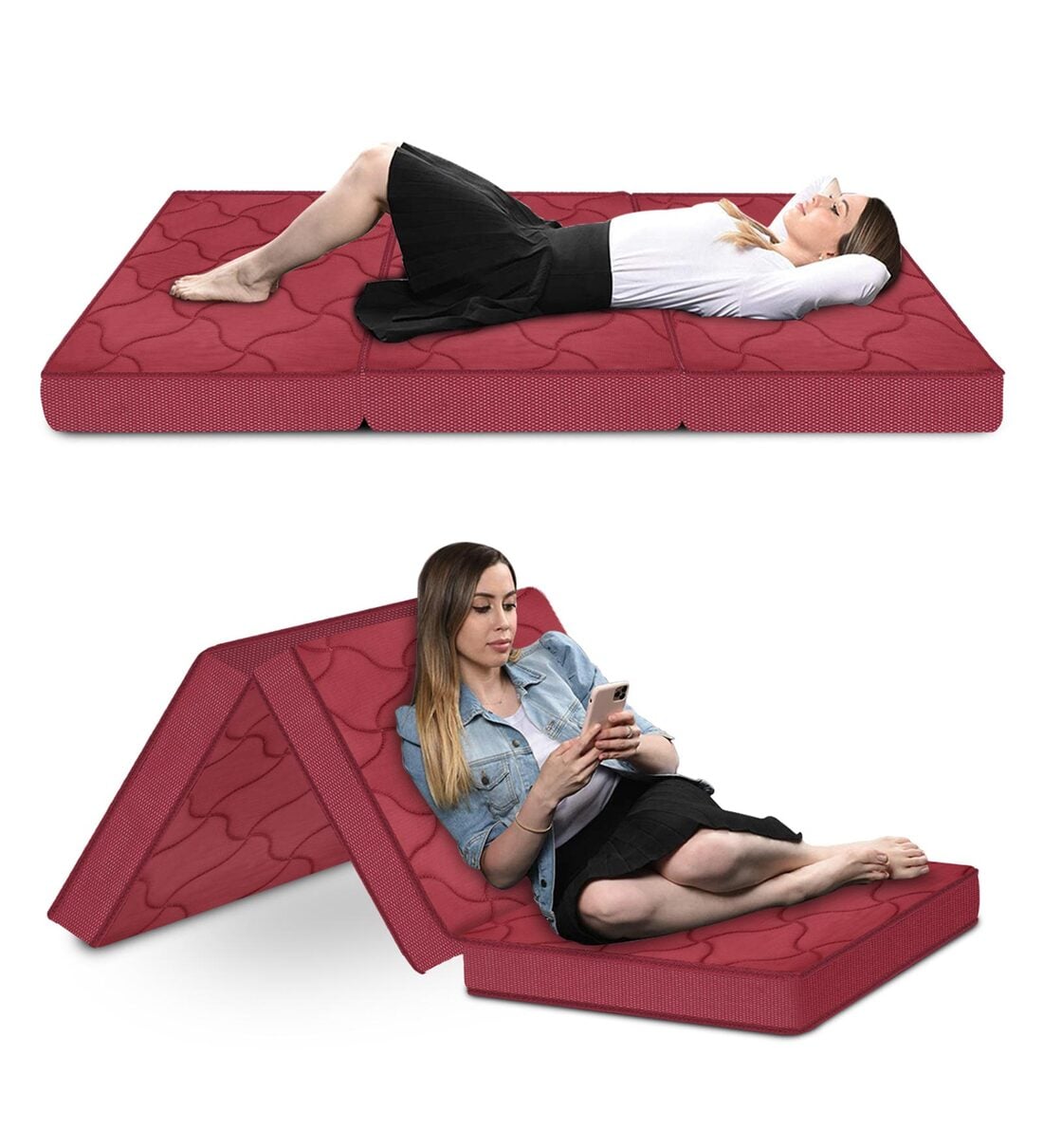 Buy Bouncy (75x48) 4 Inches Queen Size Foldable Mattress By SleepSpa ...