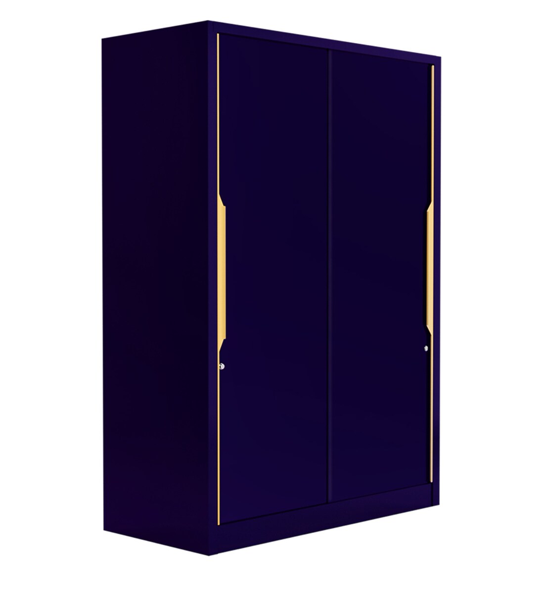Buy Pro Plus Sliding Door Wardrobe in Textured Royal Blue Finish by ...