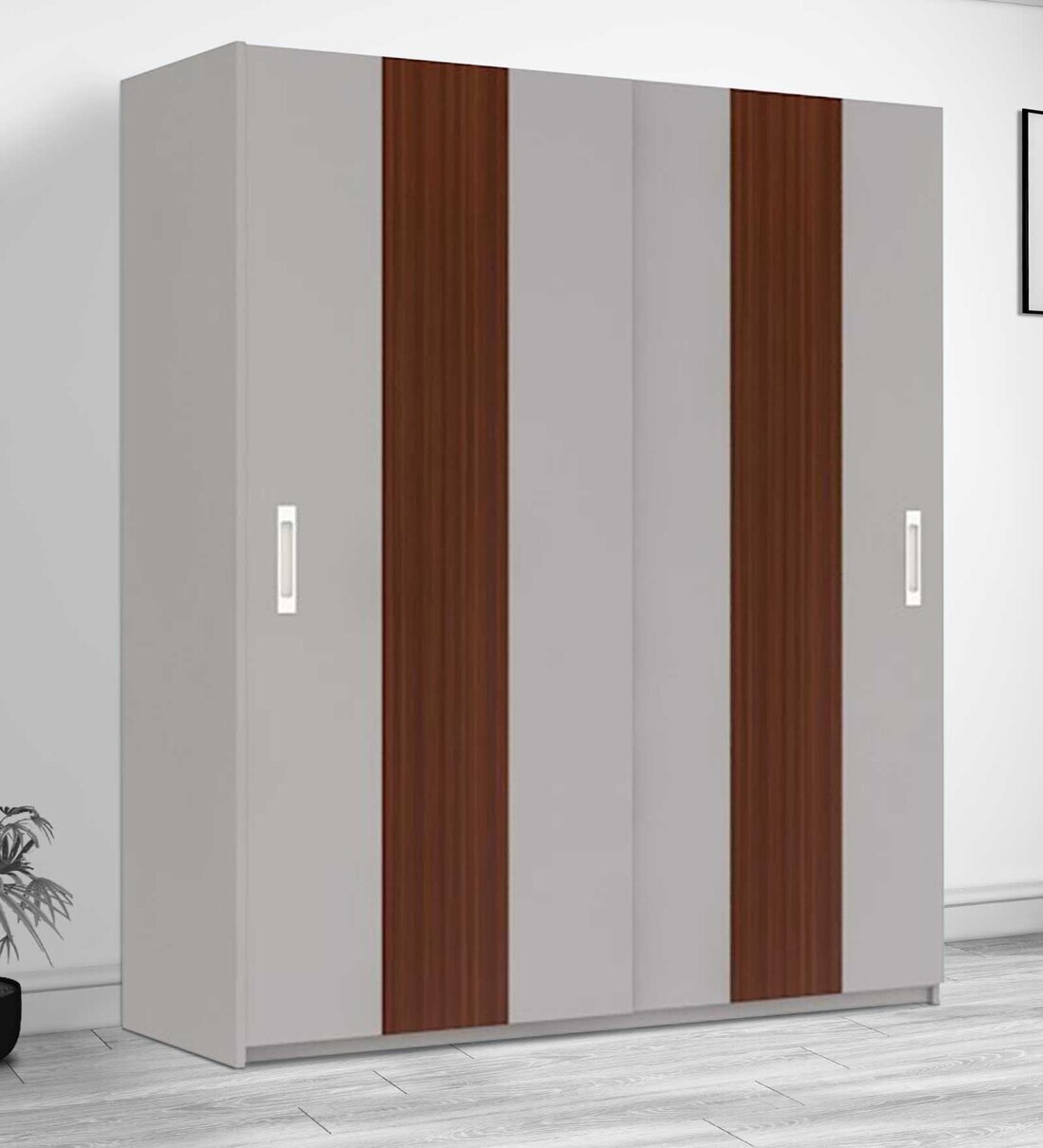 Buy Adalee Sliding Wardrobe in Gothic Grey Colour by TREEBLOCK Online ...