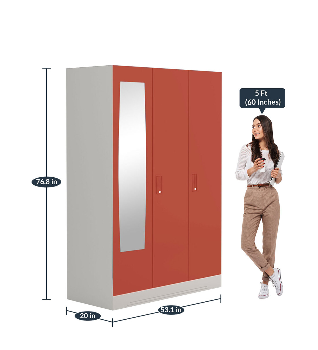 3 Door Steel Almirah Designs