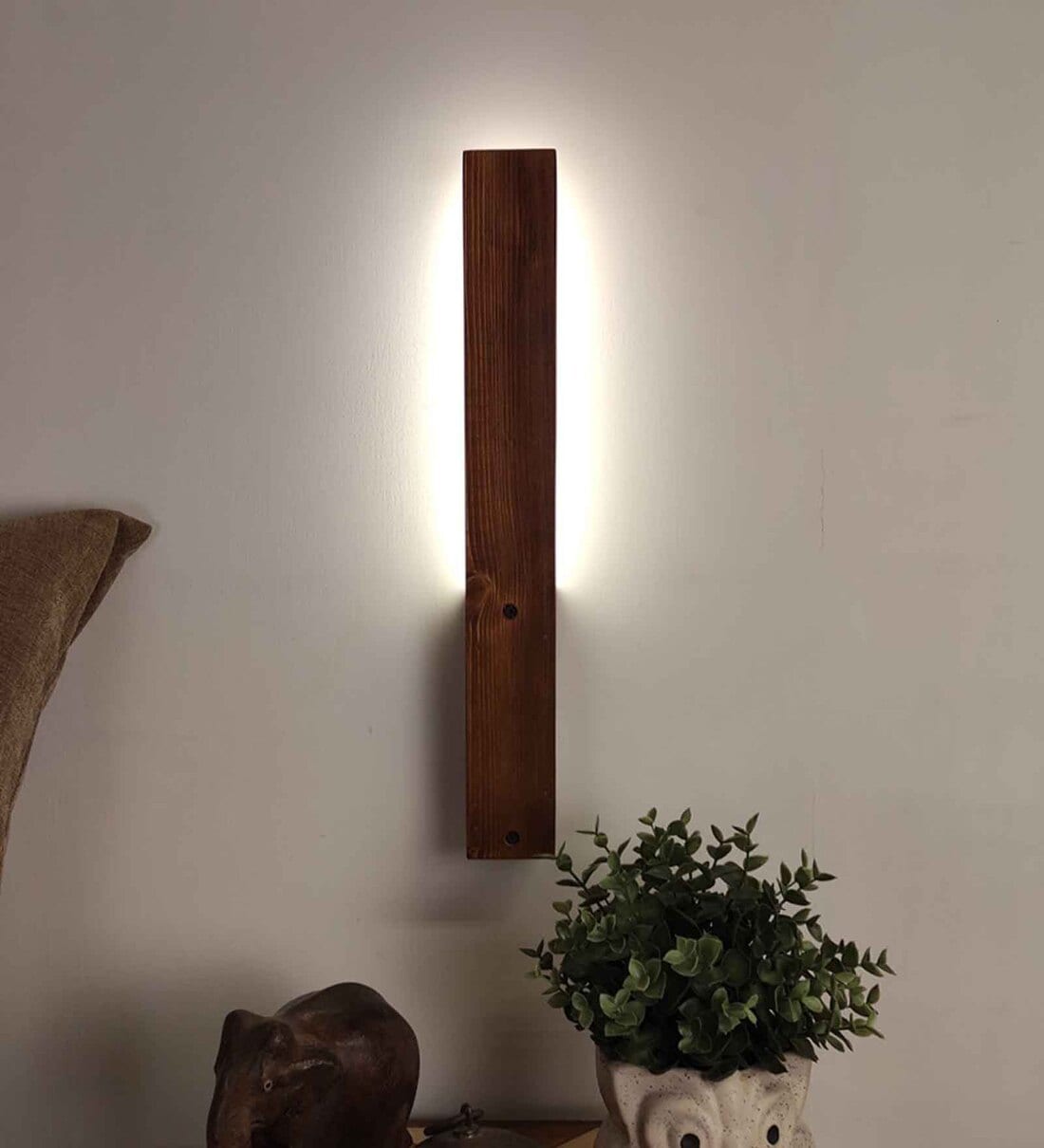 Buy Slimline Wooden LED Wall Flush Mount Light (Brown) at 50% OFF by ...