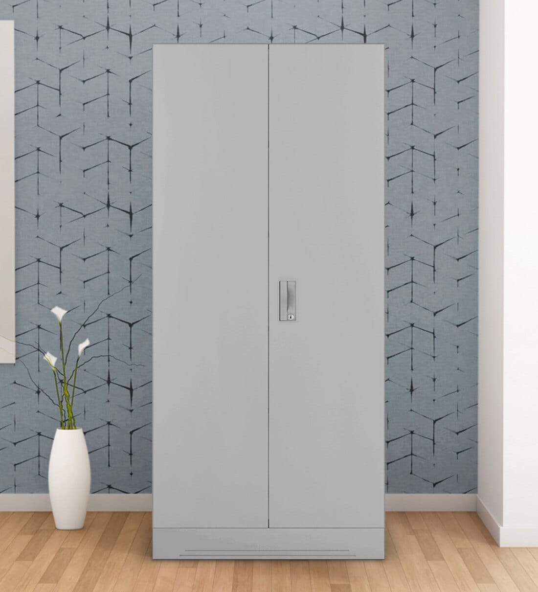 Buy Slimline Metal 2 Door Wardrobe in Royal Ivory Finish by Godrej ...