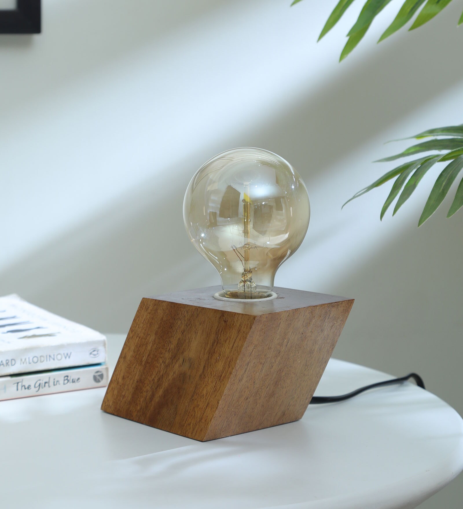 Buy Slant Transparent Shade Table Lamp With Glass Base at 32% OFF by ...