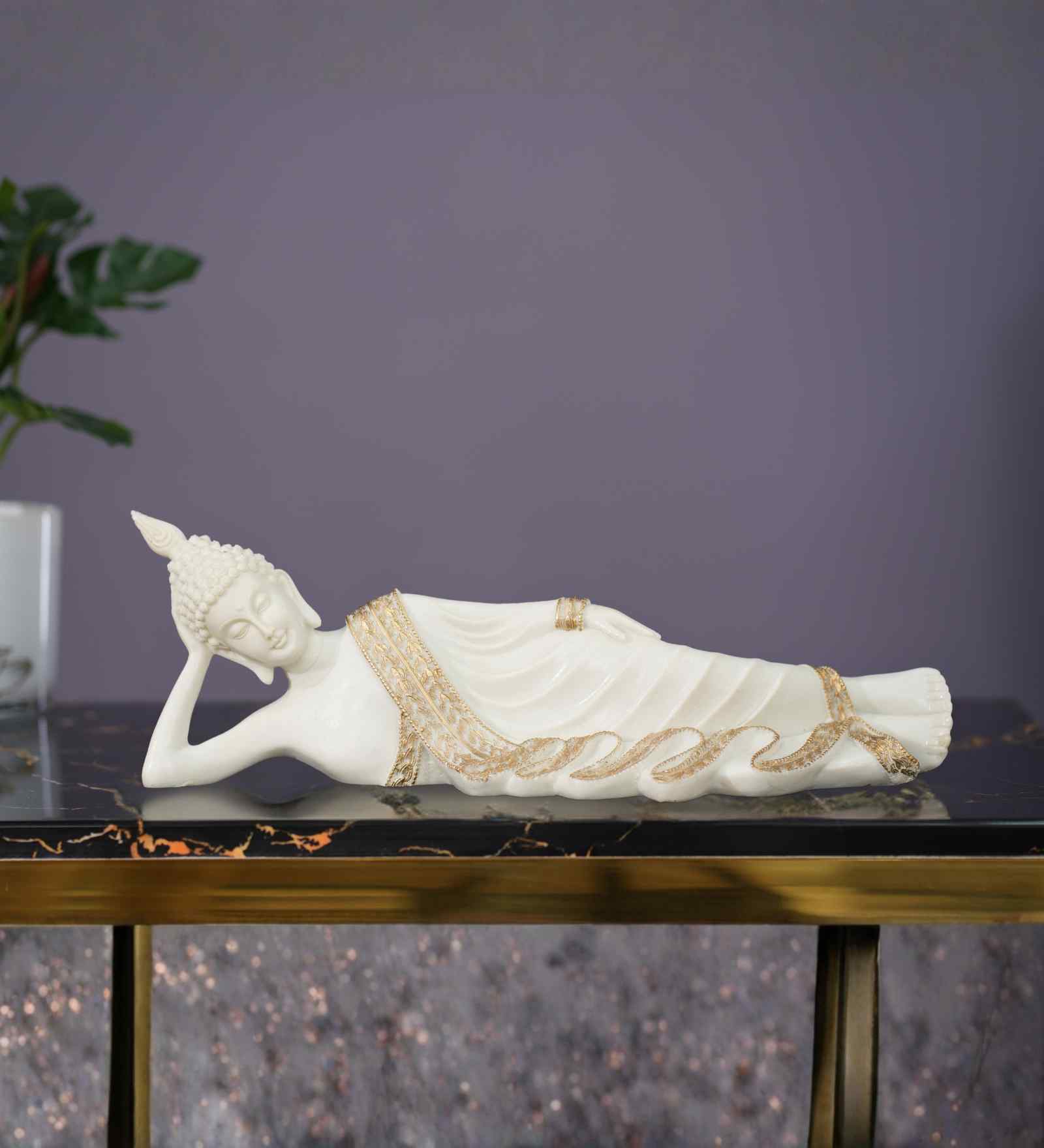 Buy Sleeping Buddha White Idol at 57% OFF by Royaloak | Pepperfry