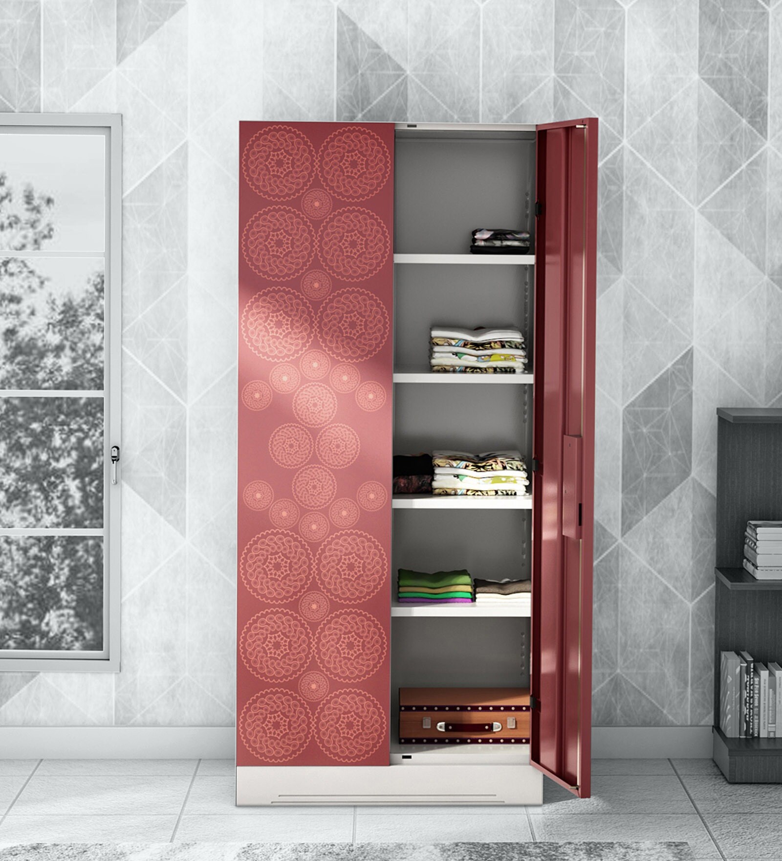 Buy Slimline 2 Door Almirah in Russet & Copper Brown Colour at 19% OFF ...