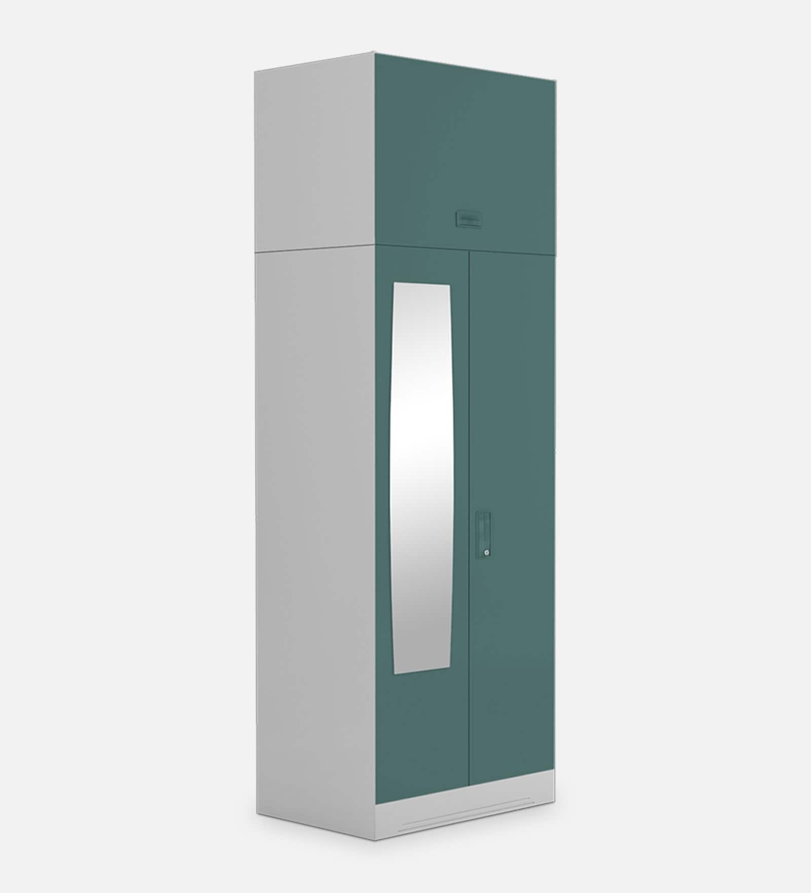 Buy Slimline 2 Door M1 O2 Steel Almirah in Textured Sea Pine Colour at ...