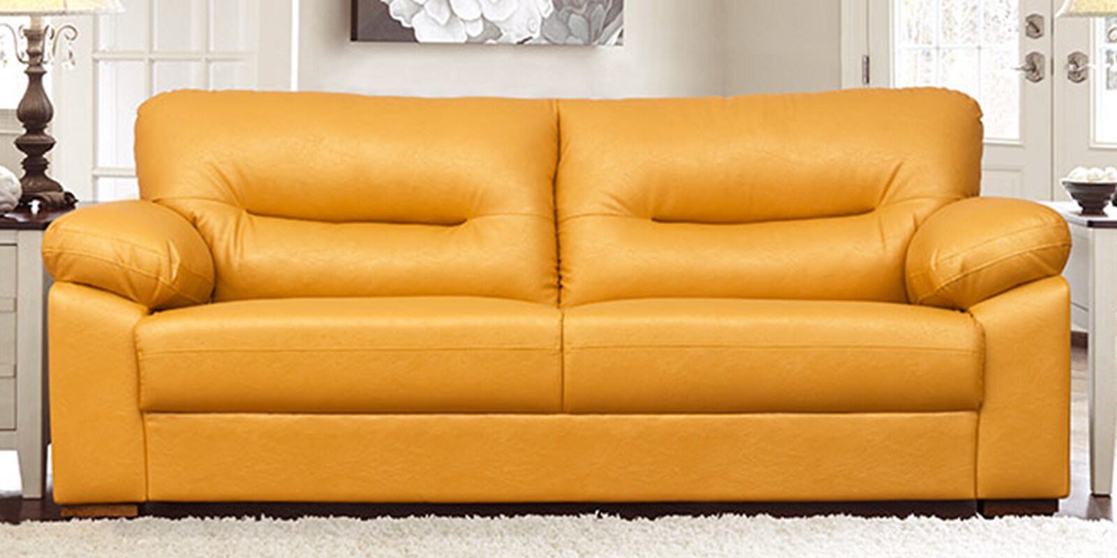 Buy Sleepy Galaxy 3 Seater Sofa In Yellow Colour at 19% OFF by Care ...