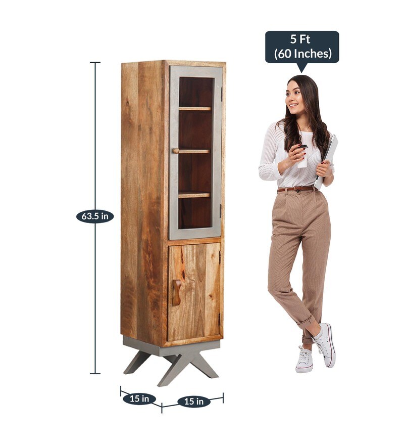 Buy Slate TV Unit for TVs up to 43\ With 2 Cabinets & 1 Wall Shelf In ...