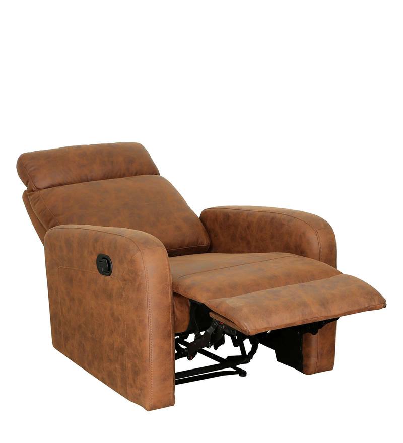 Buy Sleek 1 Seater Recliner in Brown Colour by Star India Online ...