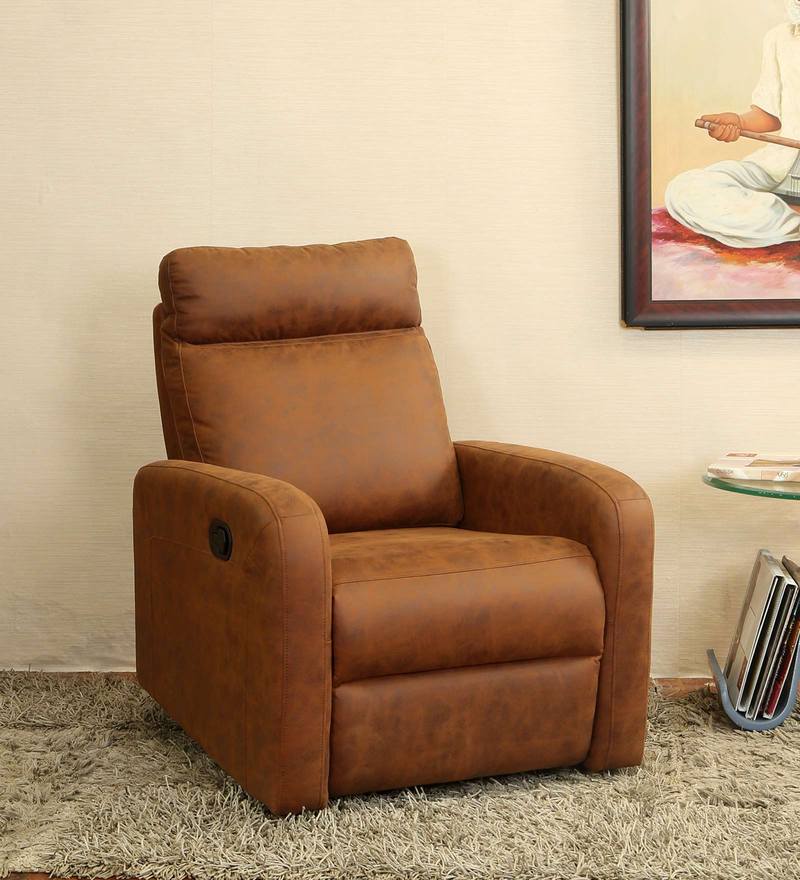 Buy Sleek 1 Seater Recliner in Brown Colour by Star India Online ...