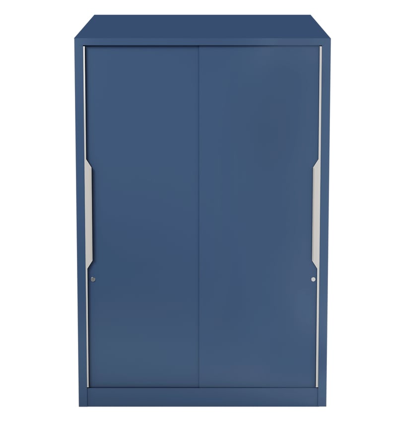 Buy Slide N Store Wide Metal Sliding Door Wardrobe in Tex Phiroja Blue ...