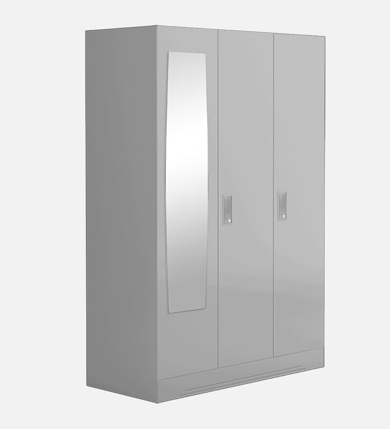 Buy Slimline Metal 3 Door Almirah in Royal Ivory Colour by Godrej ...