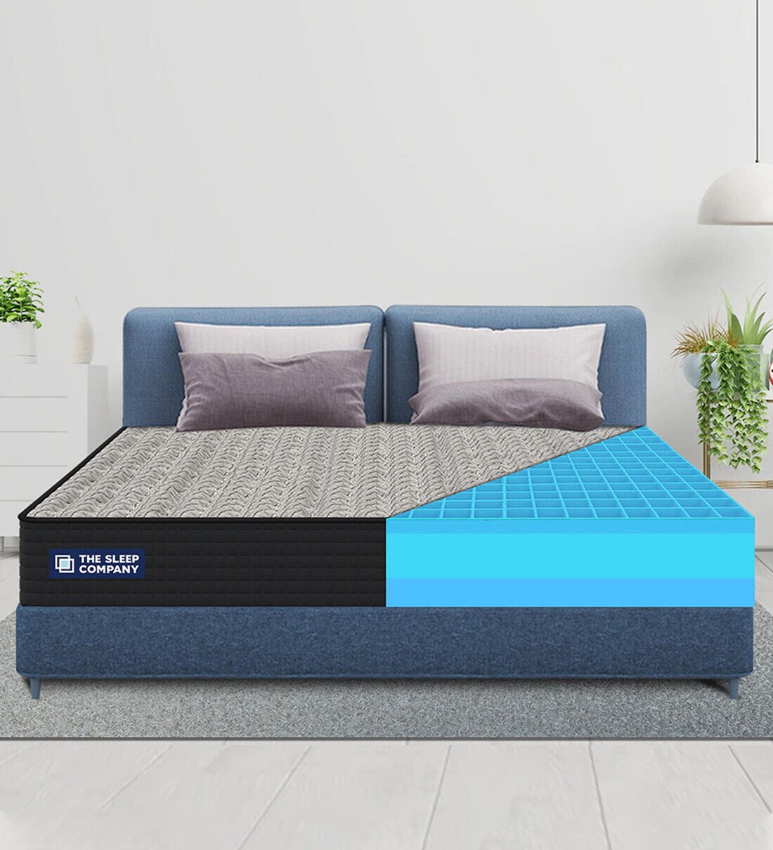 Buy Ortho Pro SmartGrid 10 inch HR Foam King Size Mattress with Grid ...