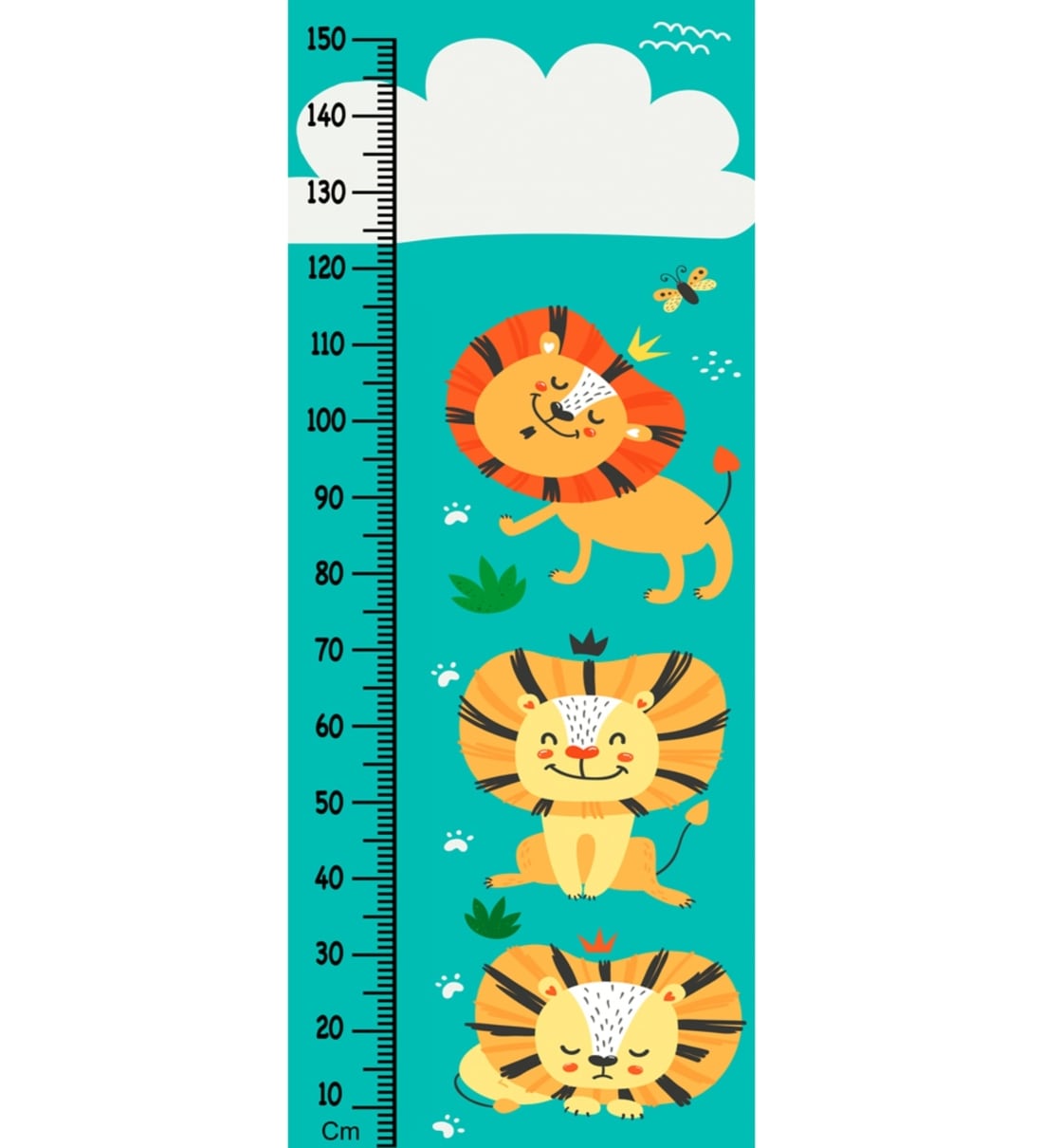 Buy Smiley Lion in Multicolour Height Chart at 15% OFF by Wens | Pepperfry