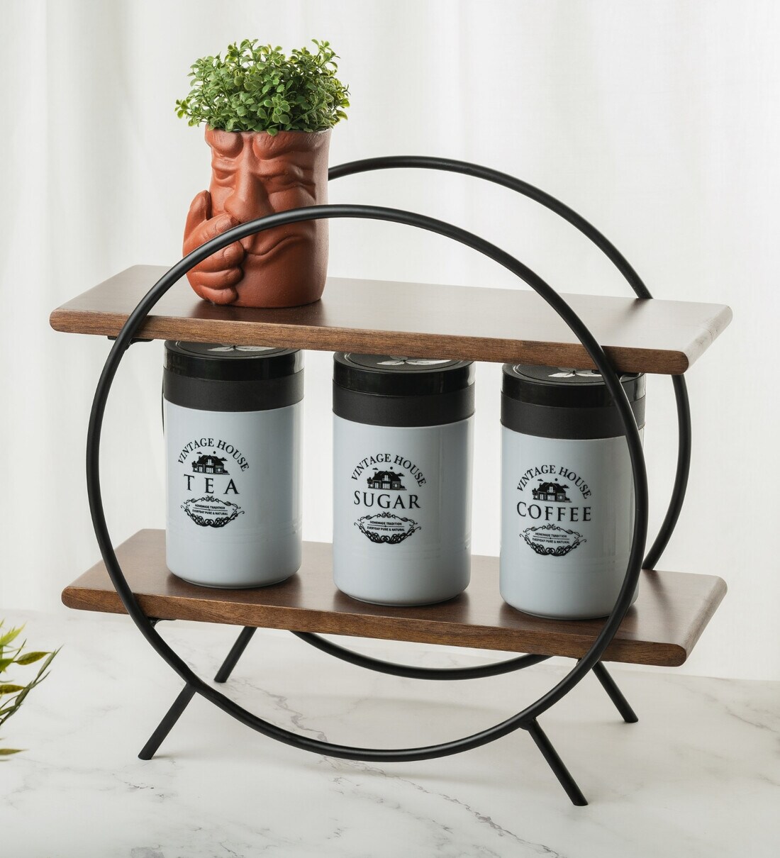 Buy Smoky Circular Home and Kitchen Organizer Rack/Storage Shelves ...