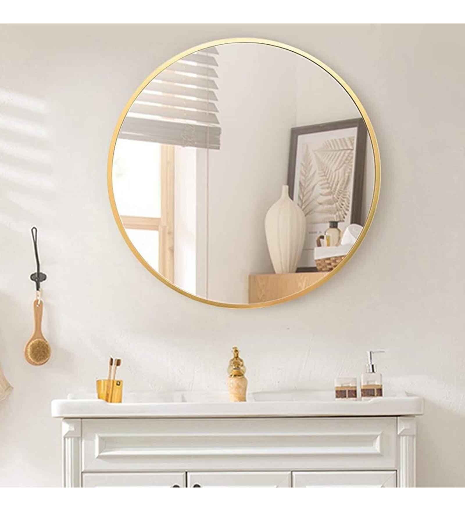 Buy Small Vintage Primrose Gold Aluminium Mirror at 100% OFF by ...