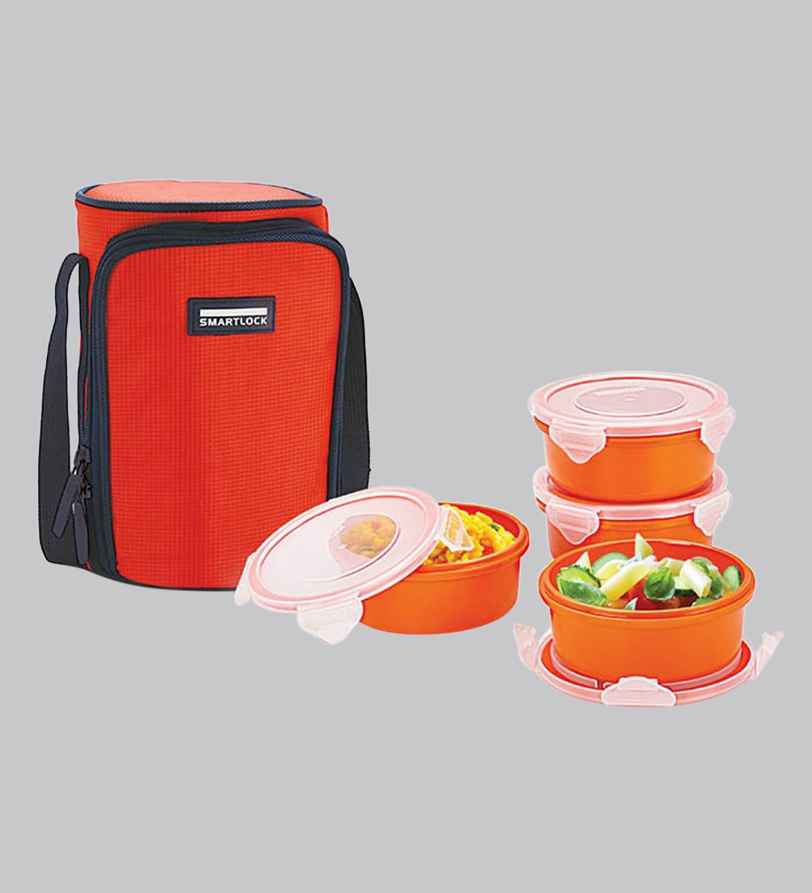 Buy Smart Lock Airtight Tiffin Box With Insulated Bag Melamine Dark ...