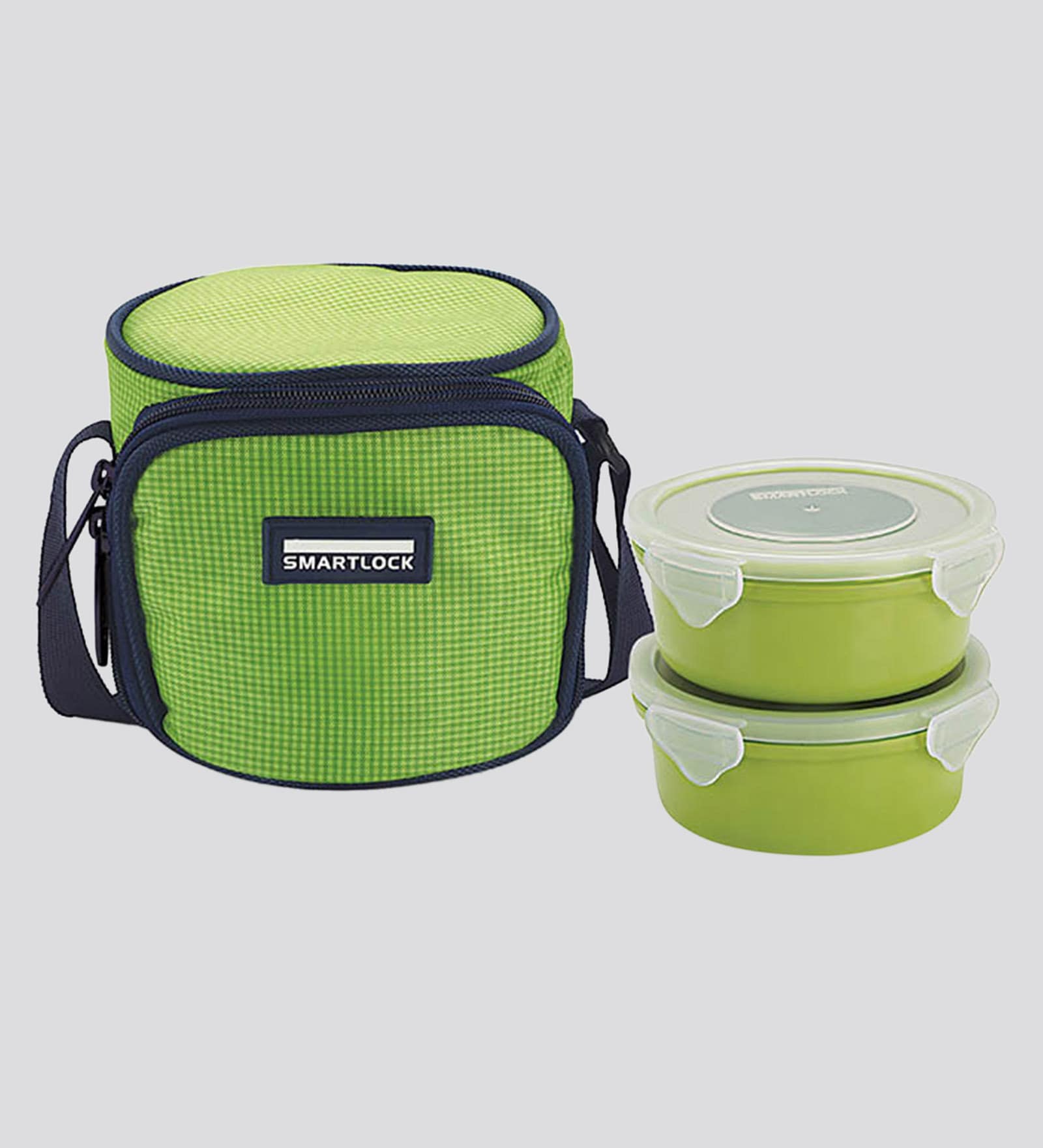 Buy Smart Lock Airtight Tiffin Box With Insulated Bag Melamine Green ...