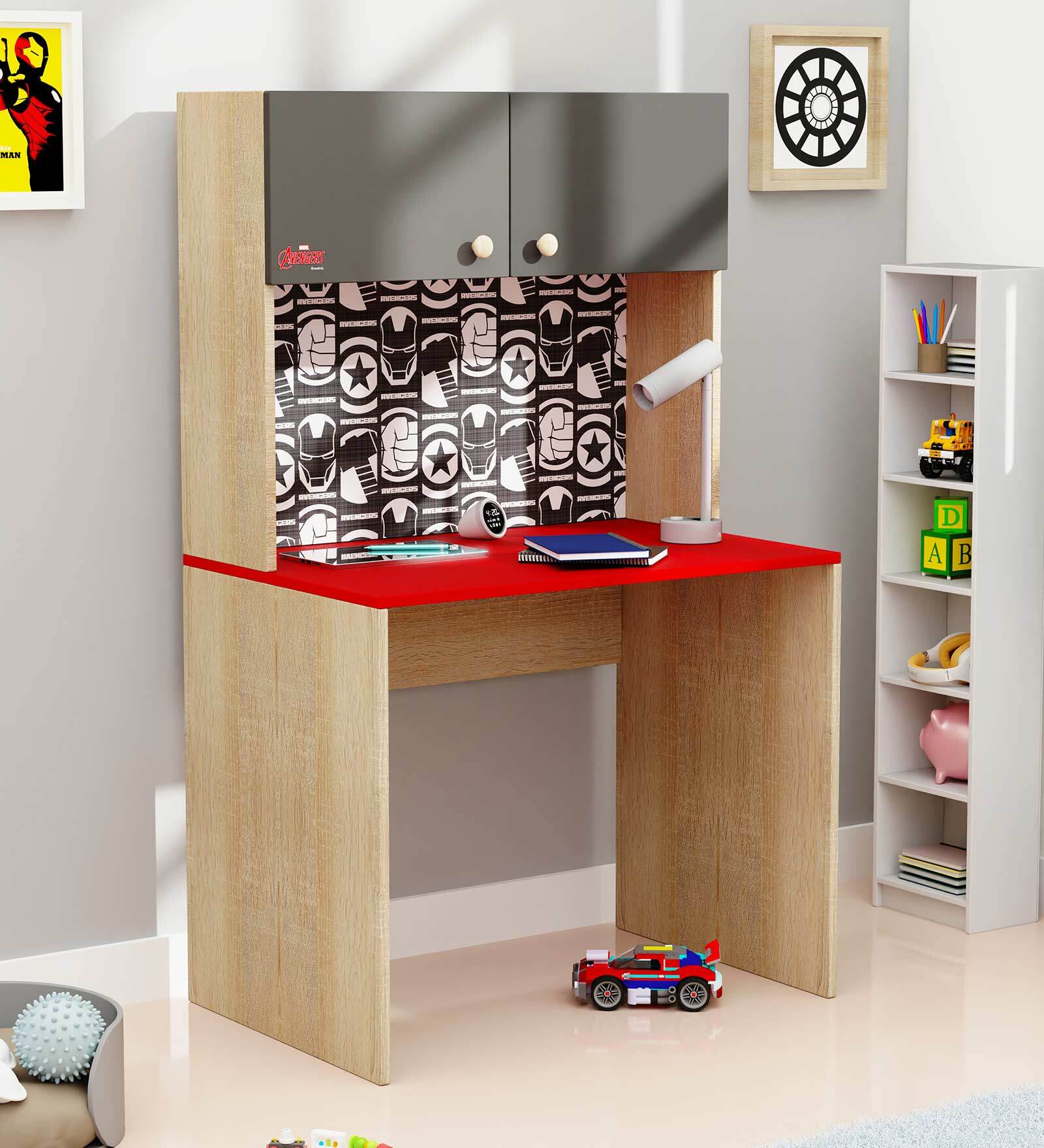 Buy Smooth Sail Avengers Kids Study Table in Oak Finish at 25% OFF by ...