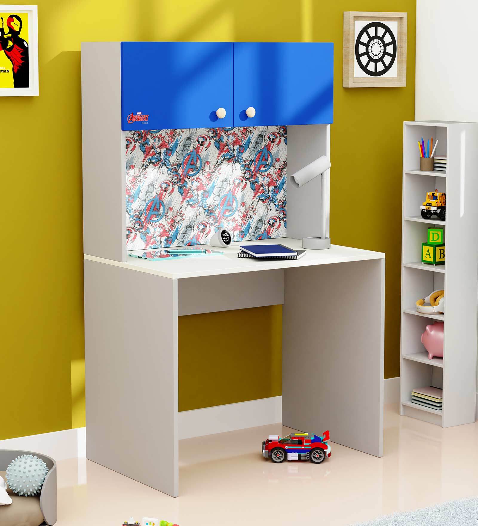 Buy Smooth Sail Captain America Kids Study Table in Grey Colour at 30% ...