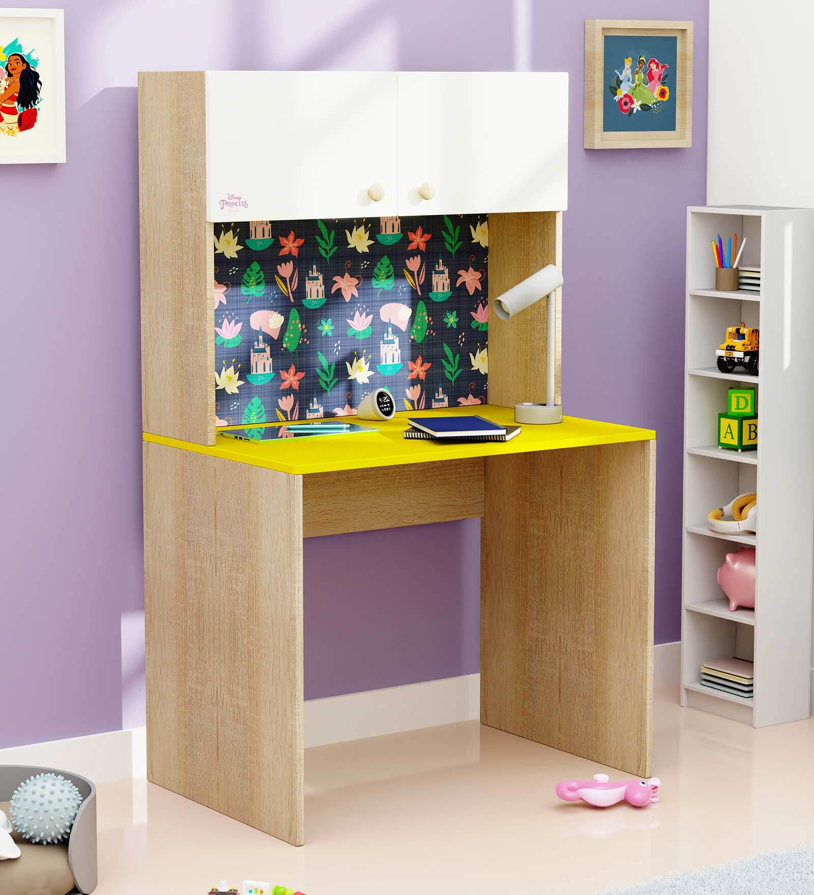 Buy Smooth Sail Disney Princess Kids Study Table in Oak Finish at 25% ...