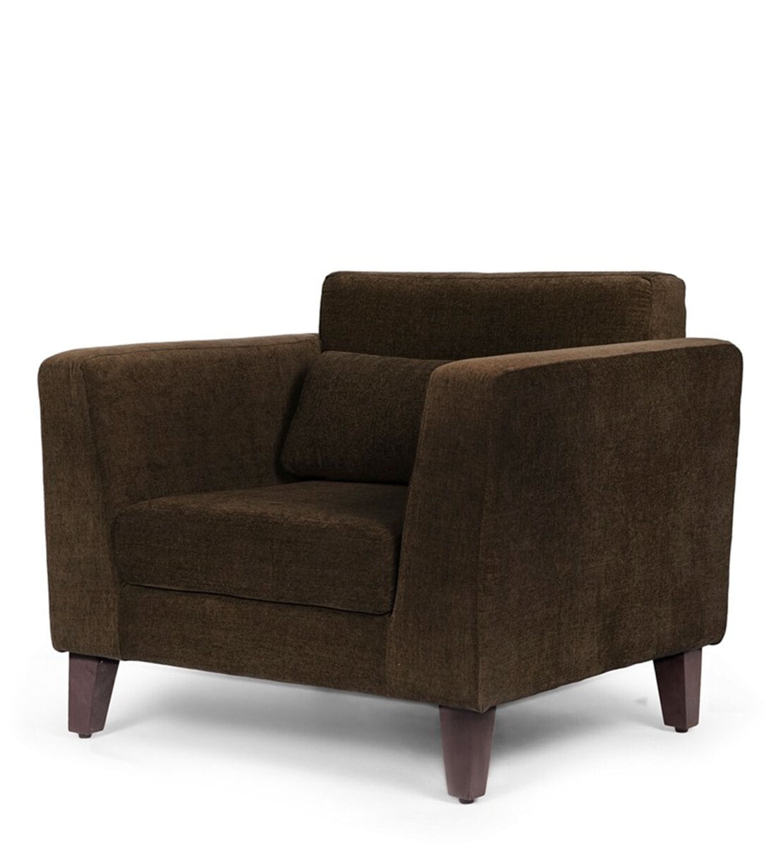 Buy Snoozepro Fabric 1 Seater Sofa in Dark Earth Colour by Wakefit ...